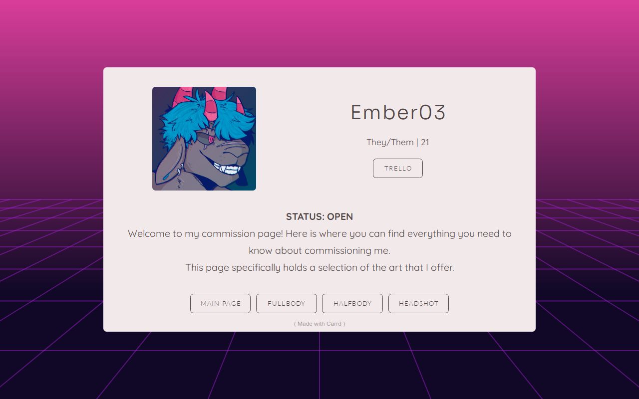 ember's commission EXAMPLES